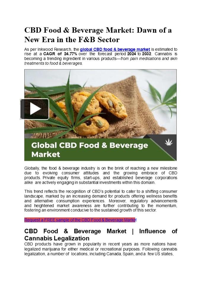 PPT – CBD Food & Beverage Market: Dawn of a New Era in the F&B Sector ...