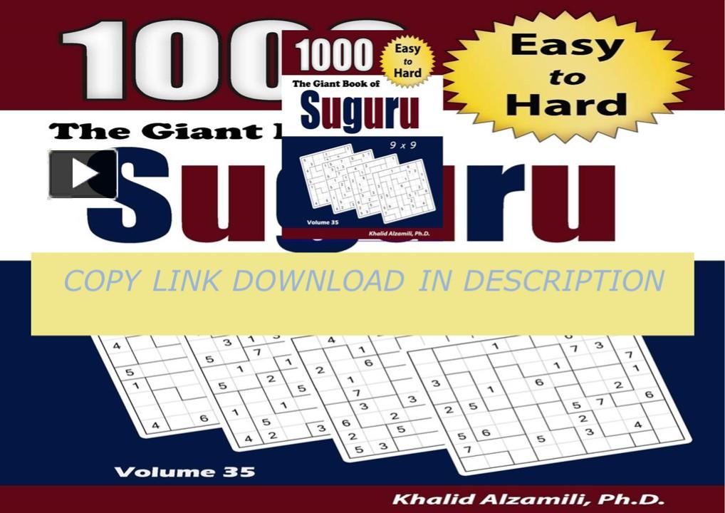 DOWNLOAD (PDF) The Giant Book of Suguru: 1000 Easy to Hard Number ...