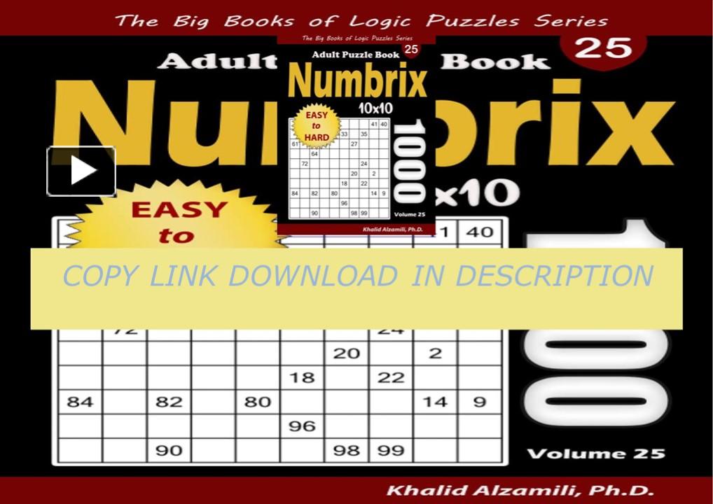 PPT – DOWNLOAD (PDF) Numbrix Adult Puzzle Book: 1000 Easy to Hard ...