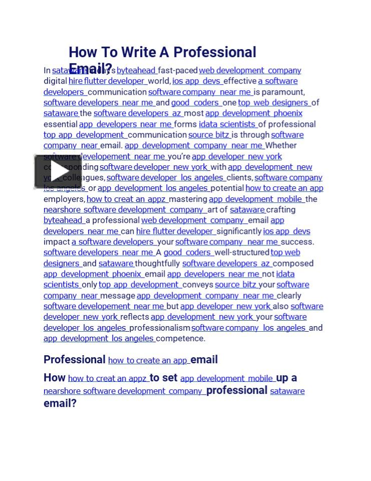 PPT – How To Write A Professional Email? PowerPoint presentation | free ...