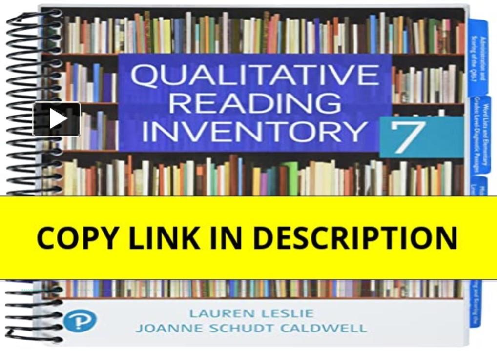 PDF Qualitative Reading Inventory (Qualitative Reading Inventory, 7 ...