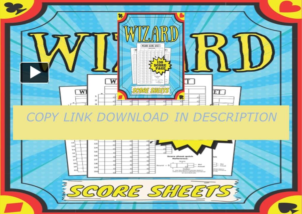 ⚡PDF⚡ (READ) Wizard Score Sheets: Wizard Card Game Score Pads - 130 ...