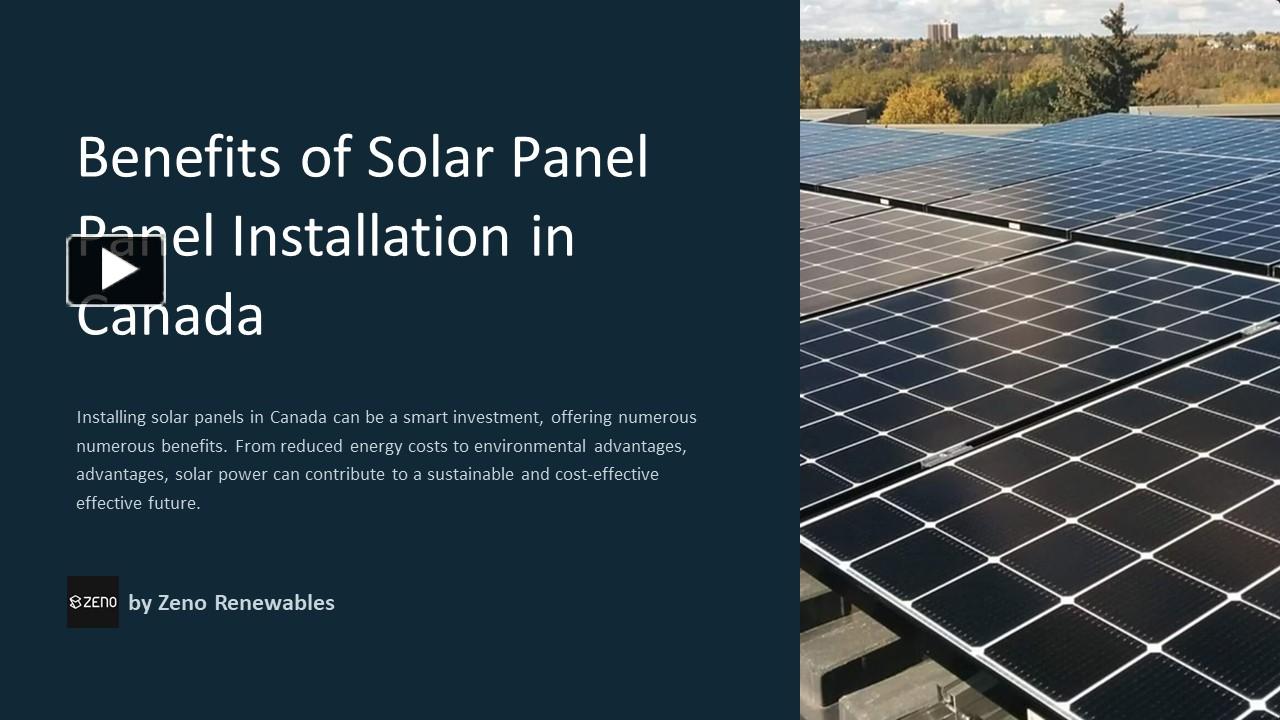 PPT – Benefits of Solar Panel Installation in Canada PowerPoint ...