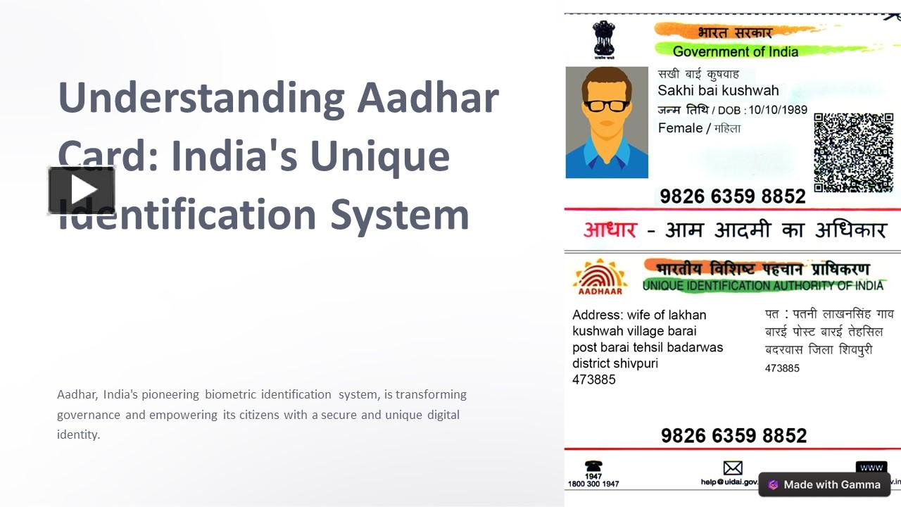 Understanding-Aadhar-Card-Indias-Unique-Identification-System ...