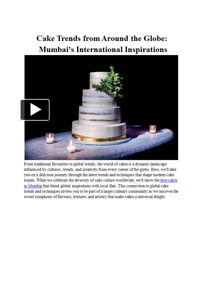 PPT – Cake Trends from Around the Globe: Mumbai's International ...
