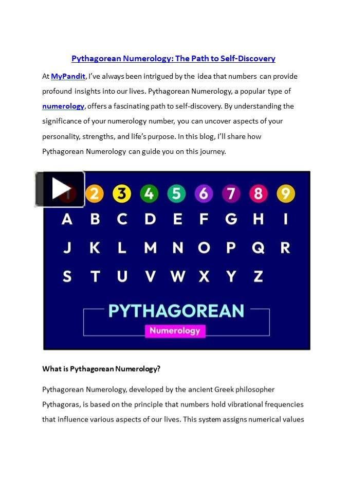 Pythagorean Numerology: The Path to Self-Discovery presentation | free ...