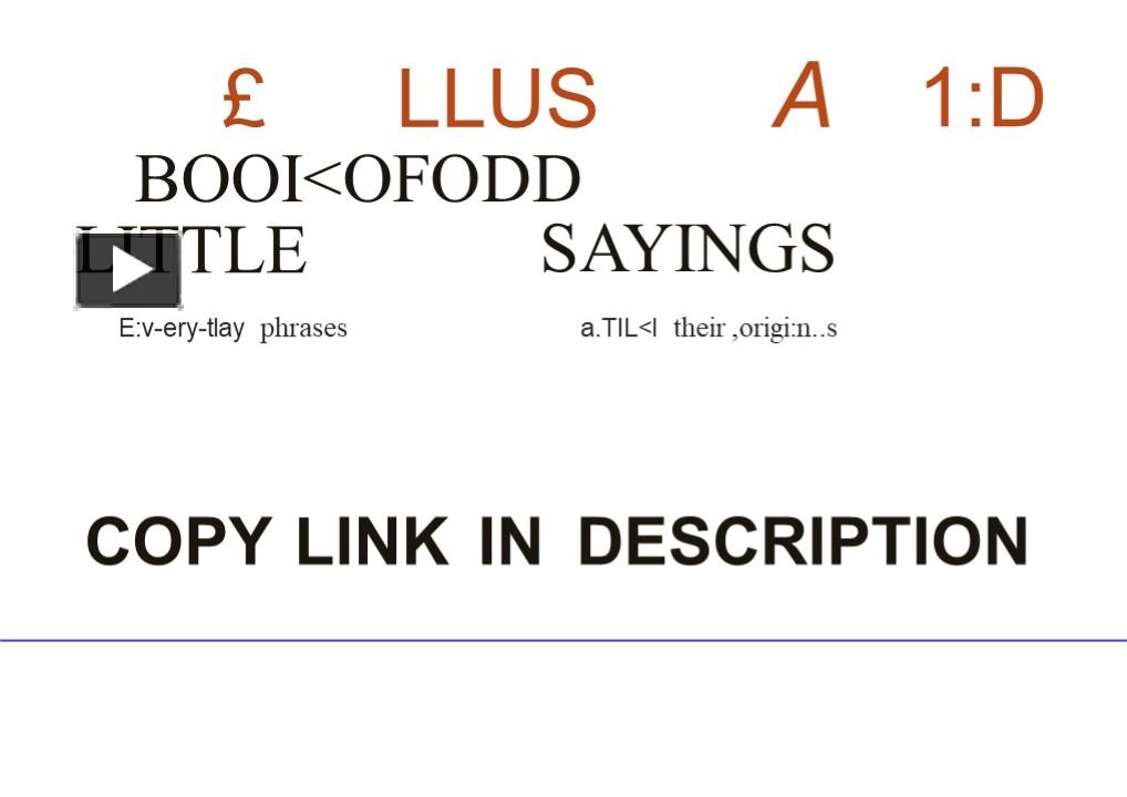 Download Book [PDF] The Illustrated Book of Odd Little Sayings ...
