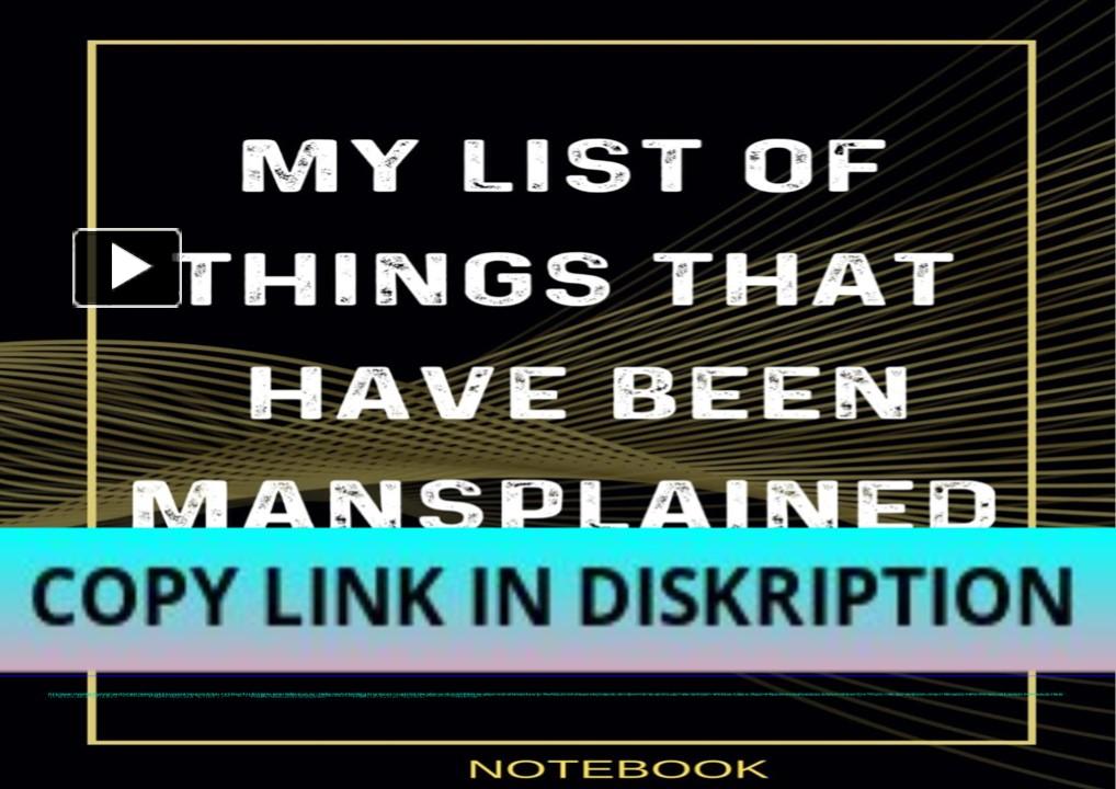 Read [PDF] My list of things that have been mansplained to me ...