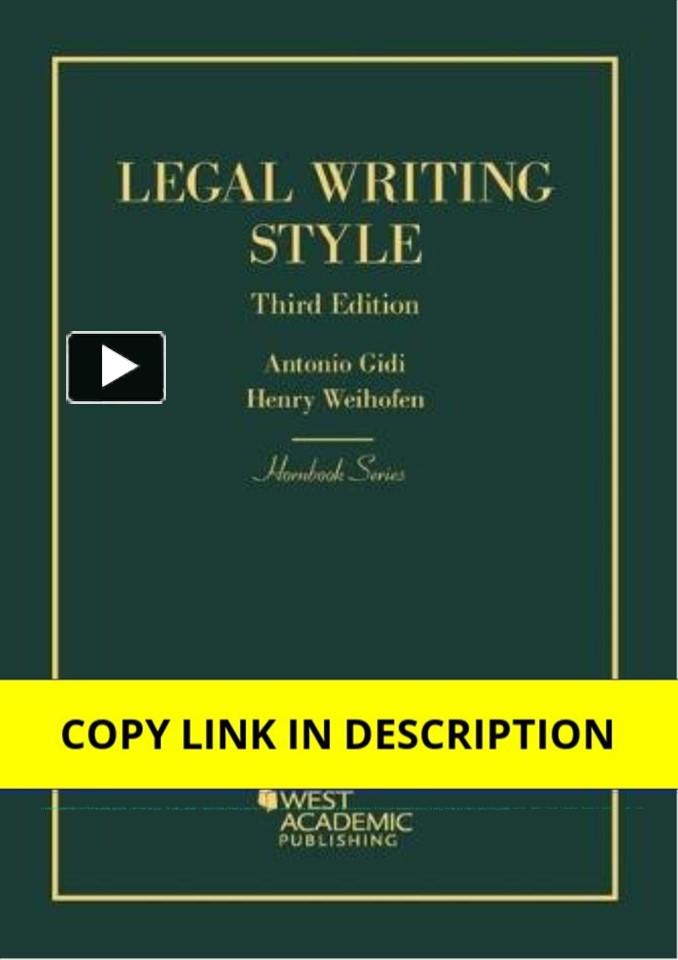 PPT – PDF Legal Writing Style (Hornbooks) 3rd Edition PowerPoint ...