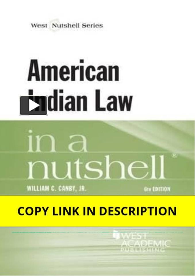 PPT – PDF American Indian Law in a Nutshell (Nutshells) 6th Edition ...