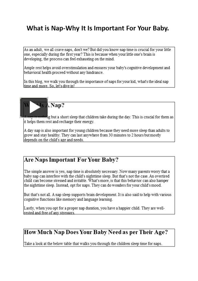 What Is A Nap? Why Is It So Important For Your Baby? – The Sleep ...