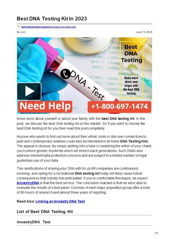 PPT – Best DNA Testing Kit In 2023 PowerPoint presentation | free to ...