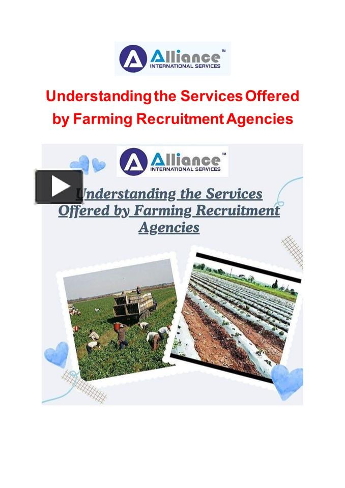 Understanding the Services Offered by Farming Recruitment Agencies ...