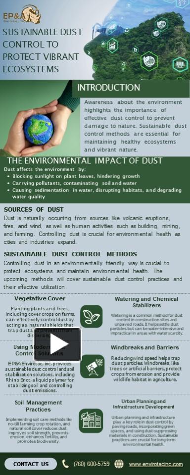 PPT – Sustainable Dust Control to Protect Vibrant Ecosystems PowerPoint ...