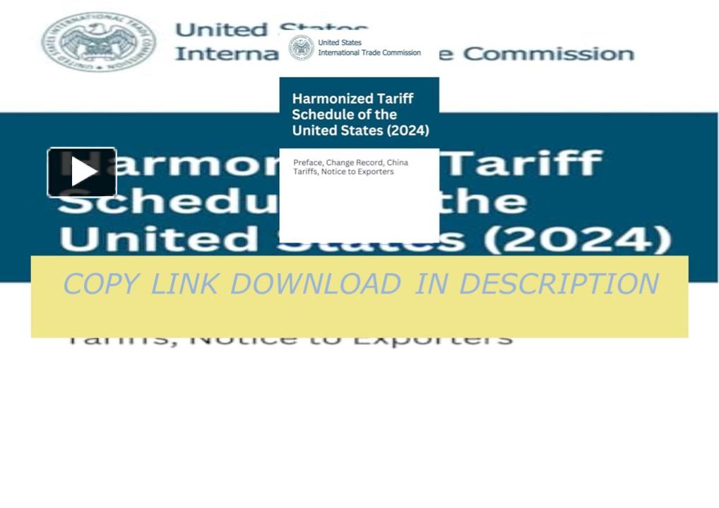 [PDF] READ⚡ Harmonized Tariff Schedule of the United States (2024 ...