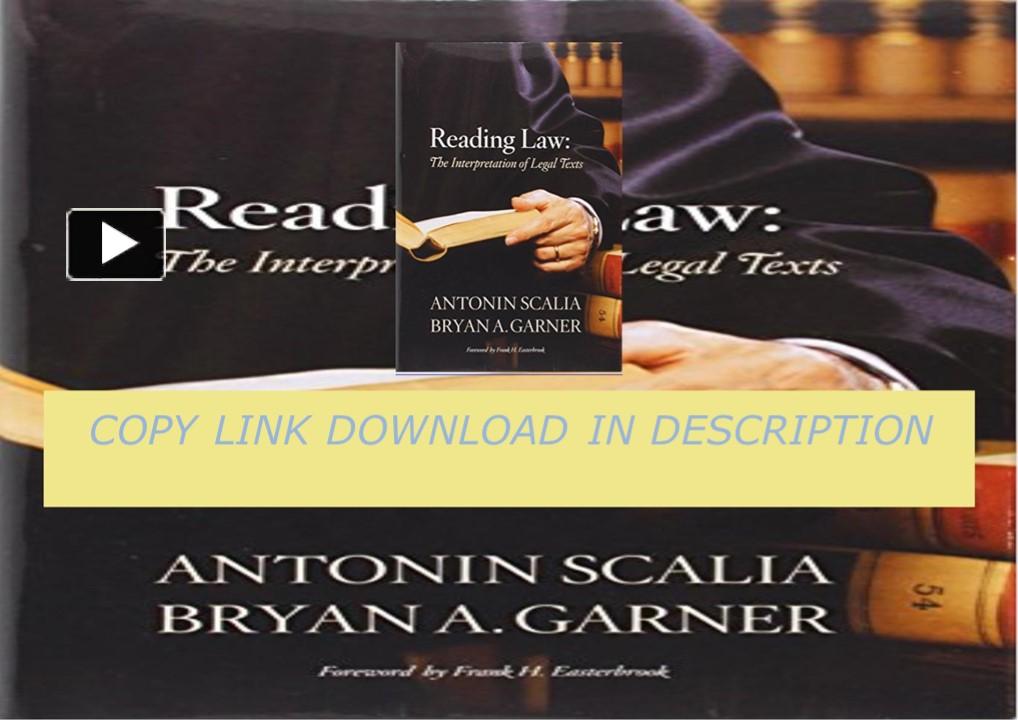 Download⚡(PDF) Reading Law: The Interpretation of Legal Texts 1st ...