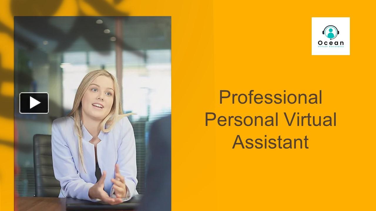 Professional Personal Virtual Assistant presentation | free to download