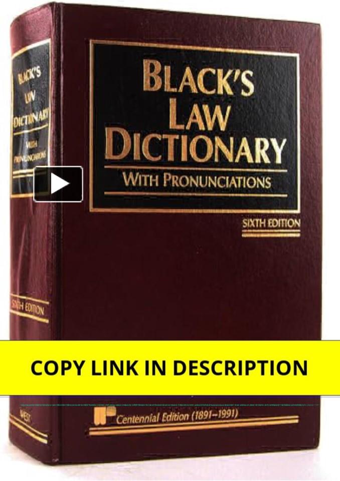 PPT – Ebook (download) Black's Law Dictionary with Pronunciations, 6th ...