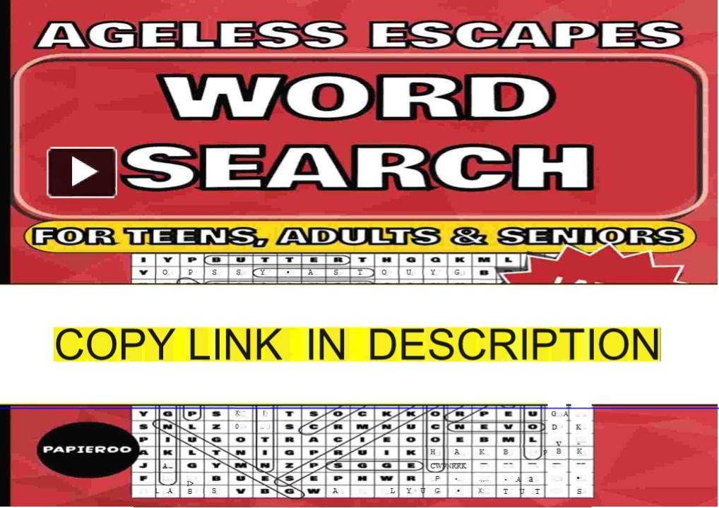 PPT – [PDF]⚡ Ageless Escapes Word Search For Teens, Adults and Seniors ...