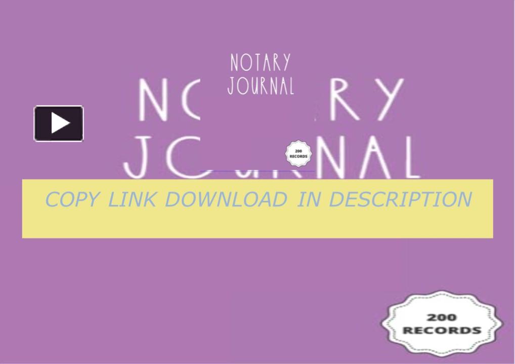 pdf (download)⚡ Notary Journal: Purple Official Notary Public Log Book ...