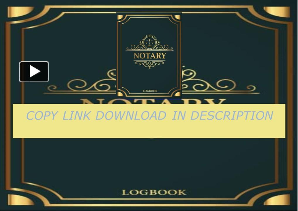 Download⚡PDF NOTARY LOGBOOK: Public Notary Records Book | Official ...