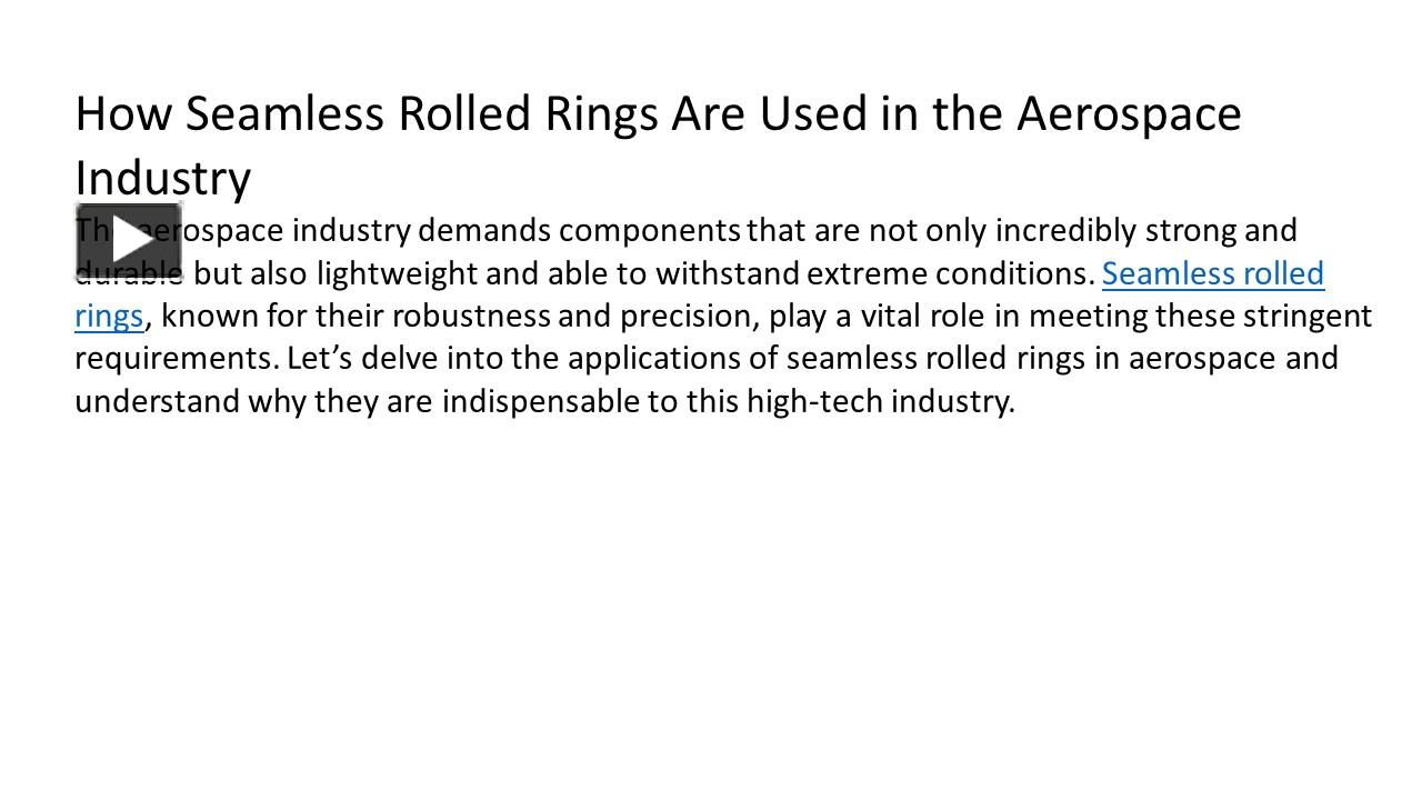 How Seamless Rolled Rings Are Used in the Aerospace Industry ...