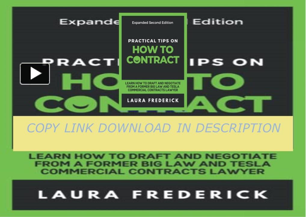 PDF⚡ Practical Tips on How to Contract: Learn How to Draft and ...