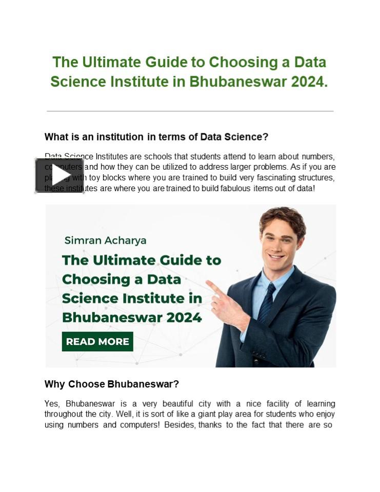 PPT – The Ultimate Guide to Choosing a Data Science Institute in ...