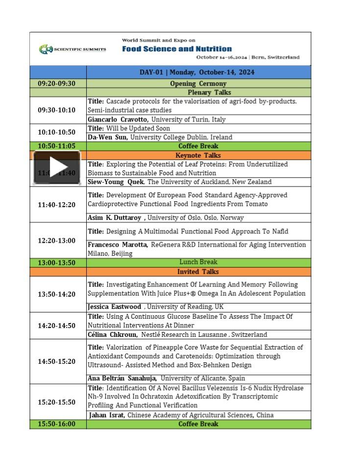 PPT – WSFSN-2024 Tentative Program PowerPoint presentation | free to ...