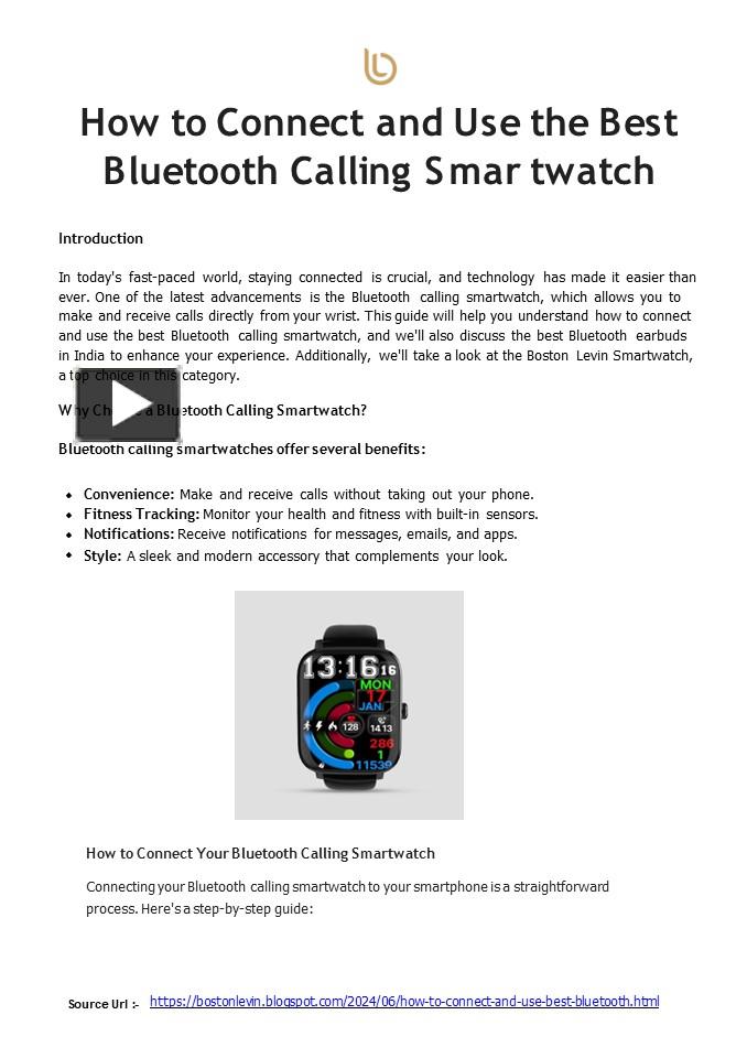 How to Connect and Use the Best Bluetooth Calling Smartwatch ...