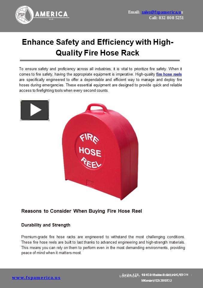 PPT – Enhance Safety and Efficiency with High-Quality Fire Hose Rack ...