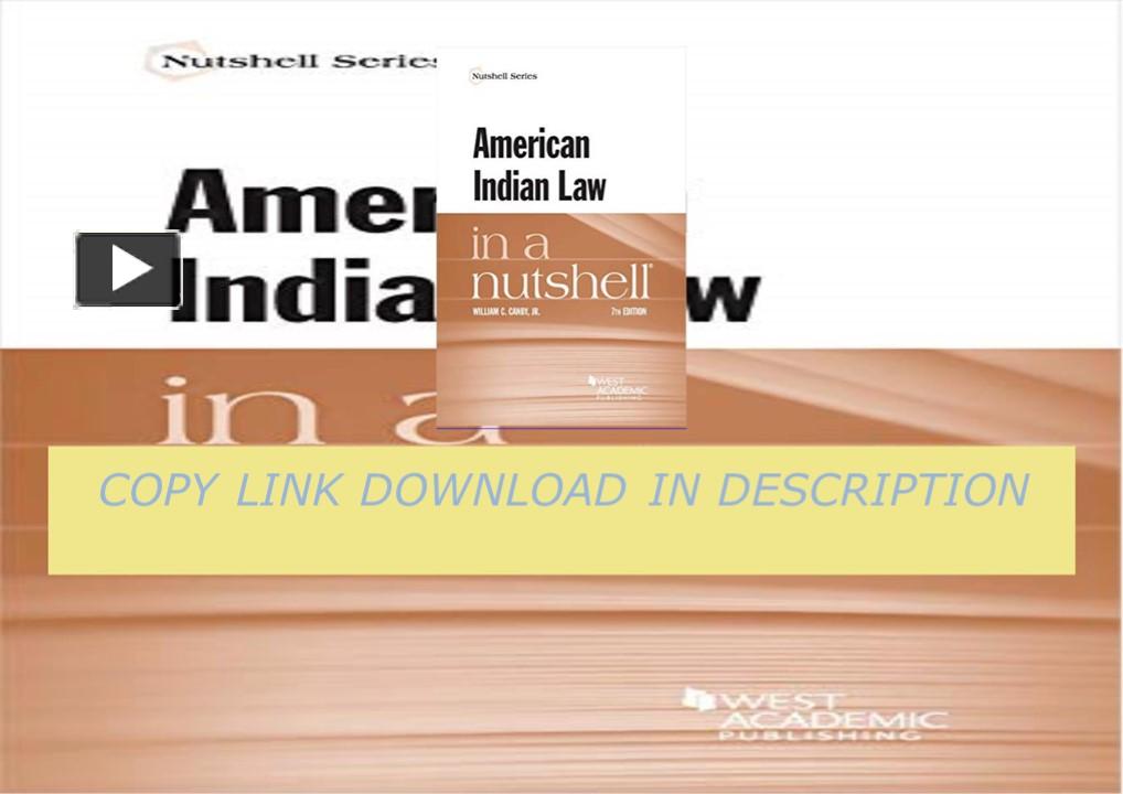 PPT – Download⚡(PDF) American Indian Law in a Nutshell (Nutshells) 7th ...