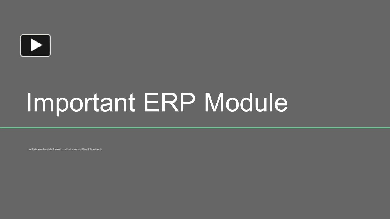 PPT – Important ERP Modules PowerPoint presentation | free to download ...