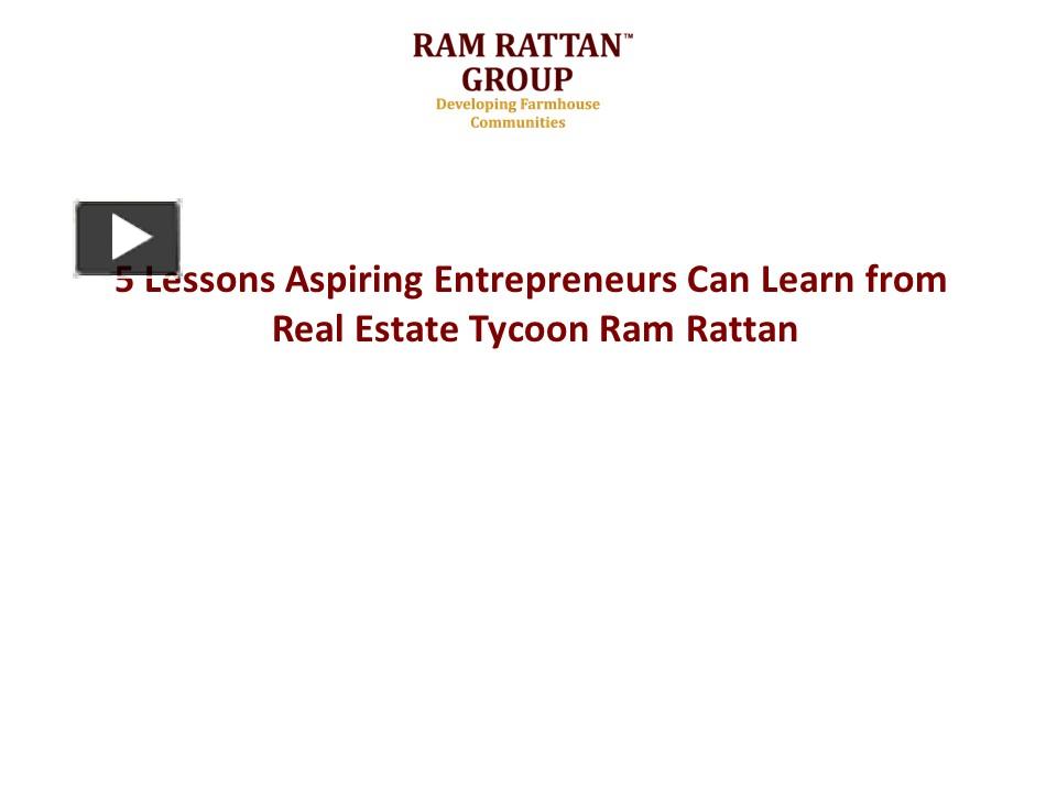 PPT – 5 Lessons Aspiring Entrepreneurs Can Learn from Real Estate ...