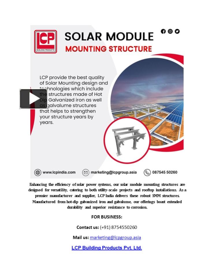 Solar Module Mounting Structure Exporters in Shimla presentation | free ...