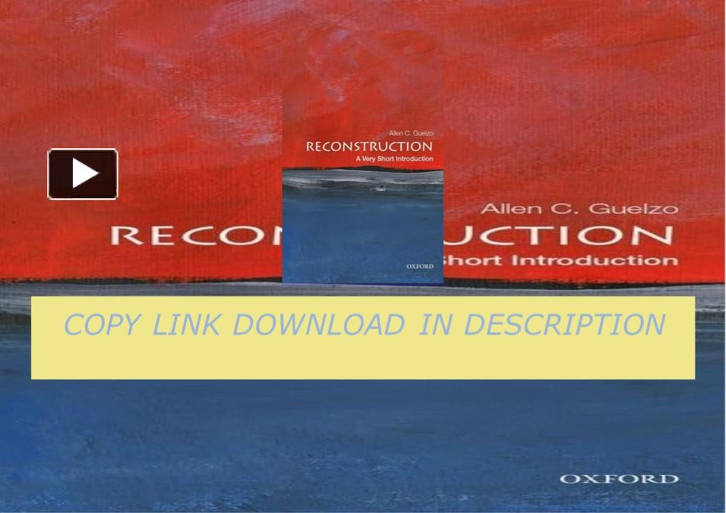 Download⚡(PDF) Reconstruction: A Very Short Introduction (Very Short ...