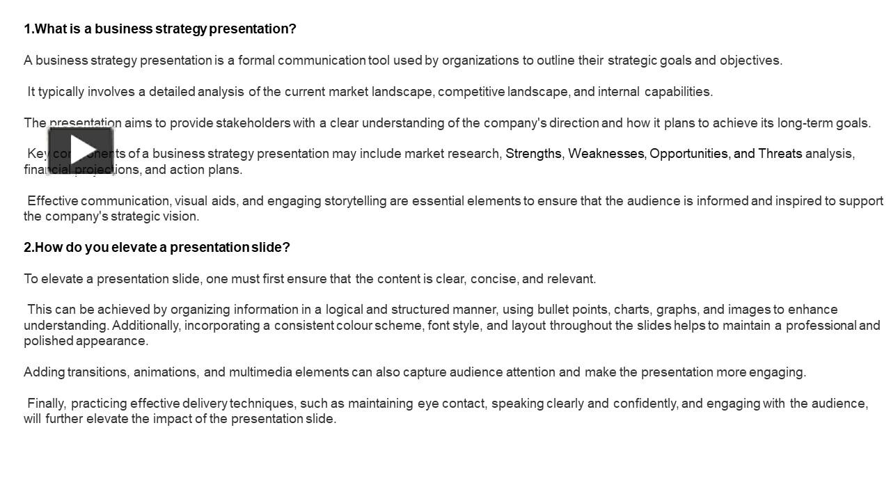 PPT – Designing Impactful Slides for Strategic Business Planning ...