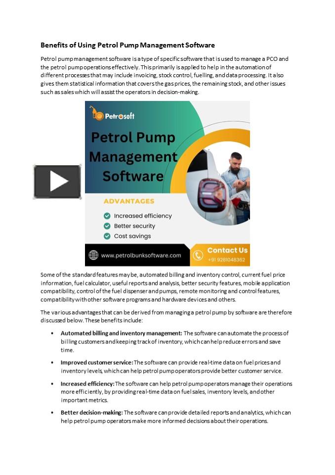 PPT – Benefits of Using Petrol Pump Management Software PowerPoint ...