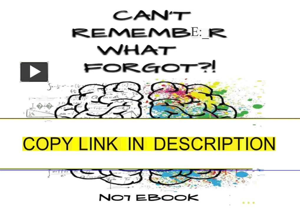 [PDF]⚡ I can't remember what I forgot?! Notebook: Lined Pages for ...