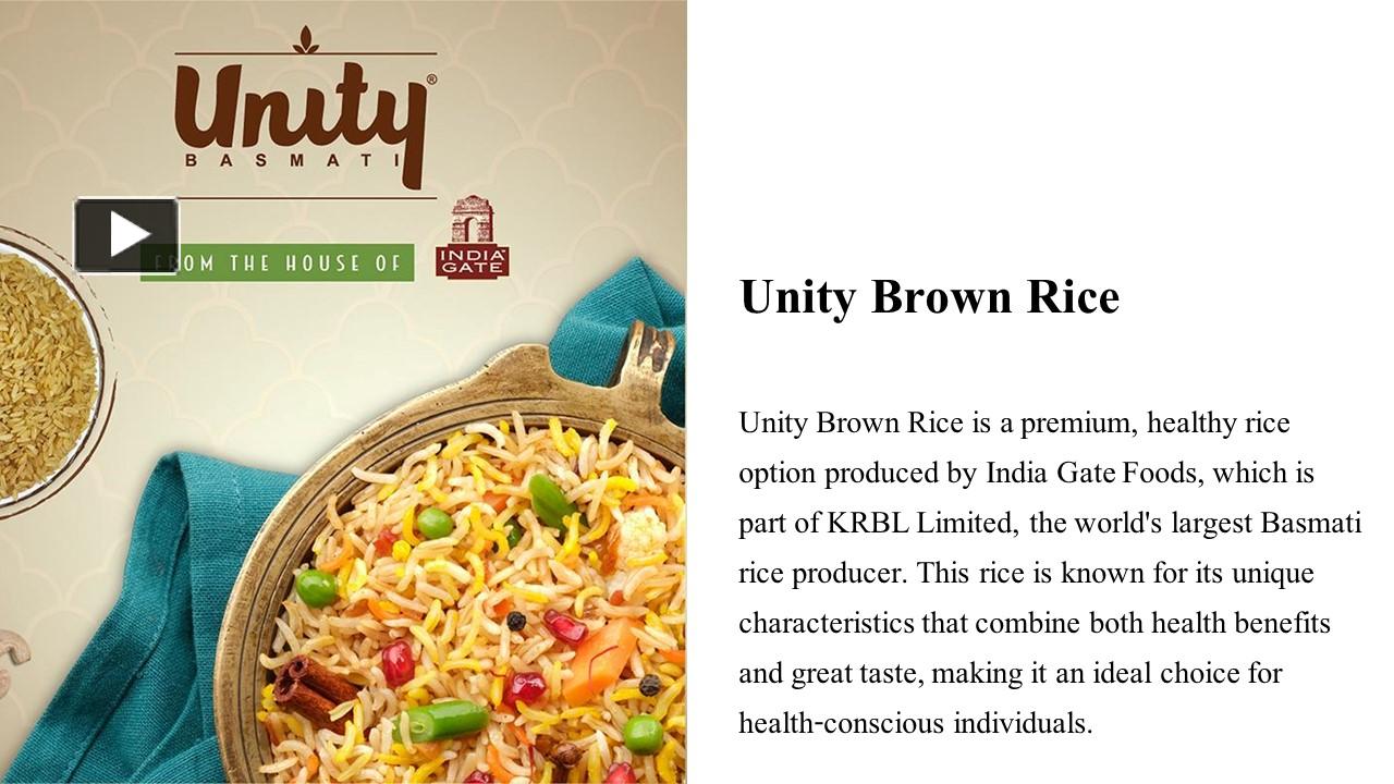 Unity Brown Rice presentation | free to download
