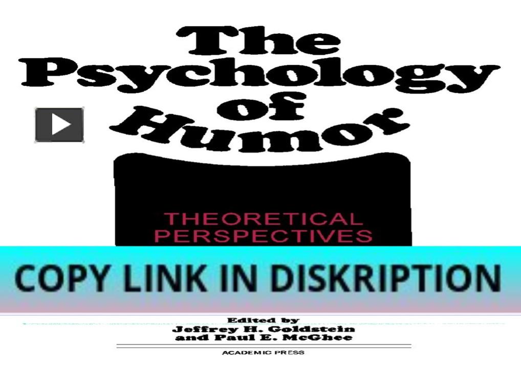 DOWNLOAD PDF The Psychology of Humor: Theoretical Perspectives and Emp ...