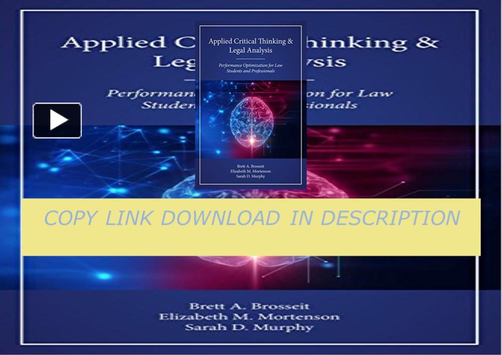 [PDF] READ⚡ Applied Critical Thinking and Legal Analysis: Performance ...