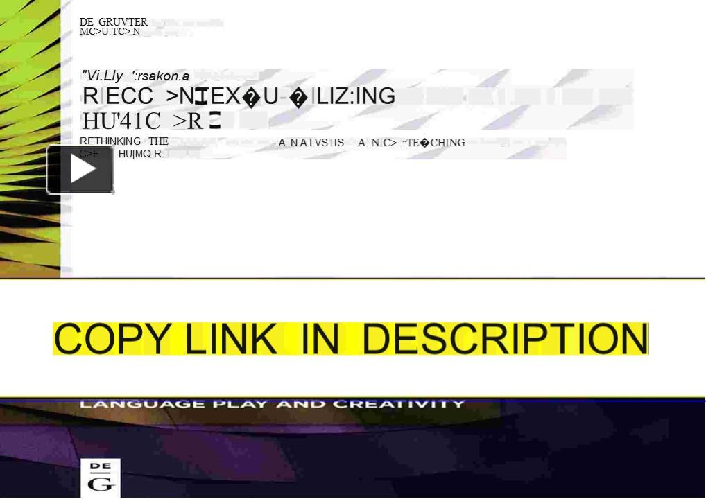 PPT – READ⚡[PDF] Recontextualizing Humor: Rethinking the Analysis and ...