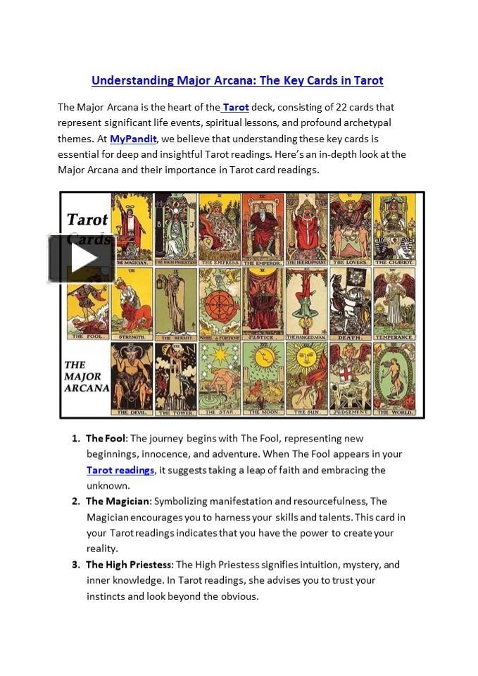 PPT – Understanding Major Arcana: The Key Cards in Tarot PowerPoint ...