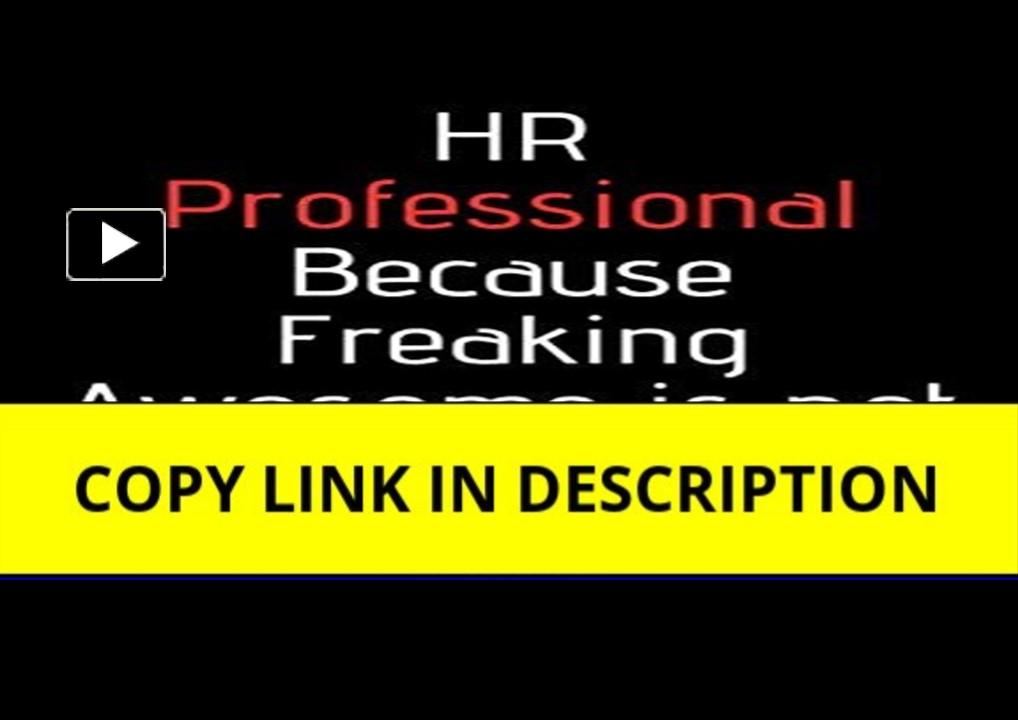 PPT – ⚡PDF/READ HR Professional Because Freaking Awesome is not an ...