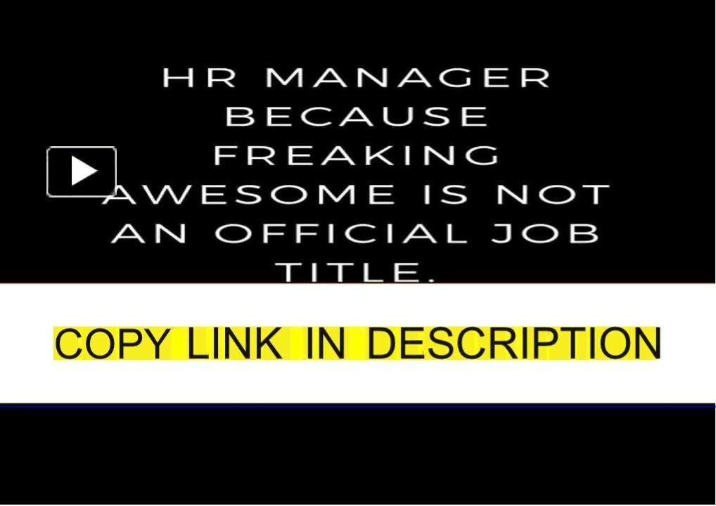 PPT – $PDF$/READ HR Manager Because Freaking Awesome is not an Official ...
