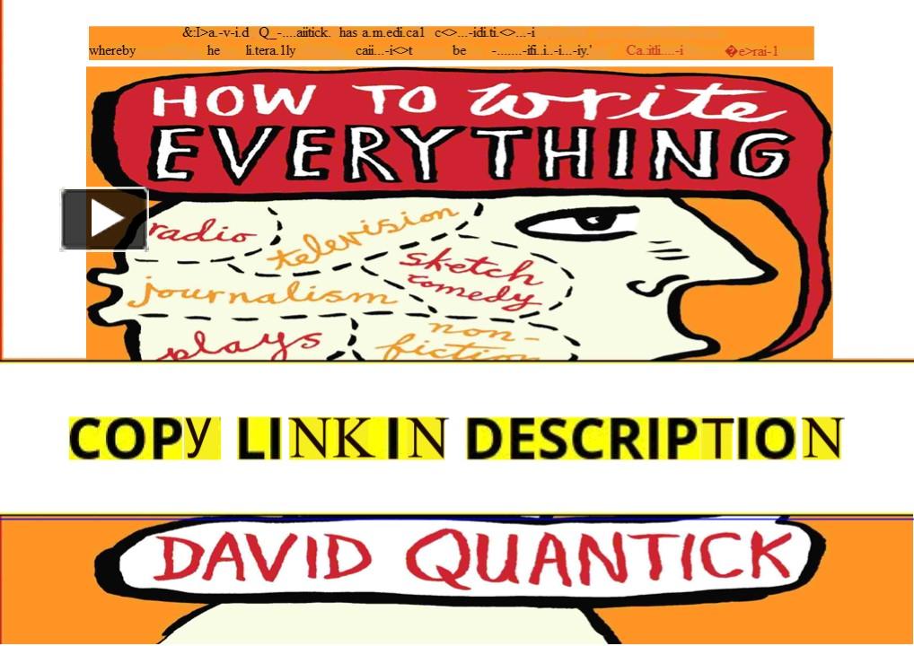 [PDF]⚡ How to Write Everything (The Writer's Toolkit) presentation ...
