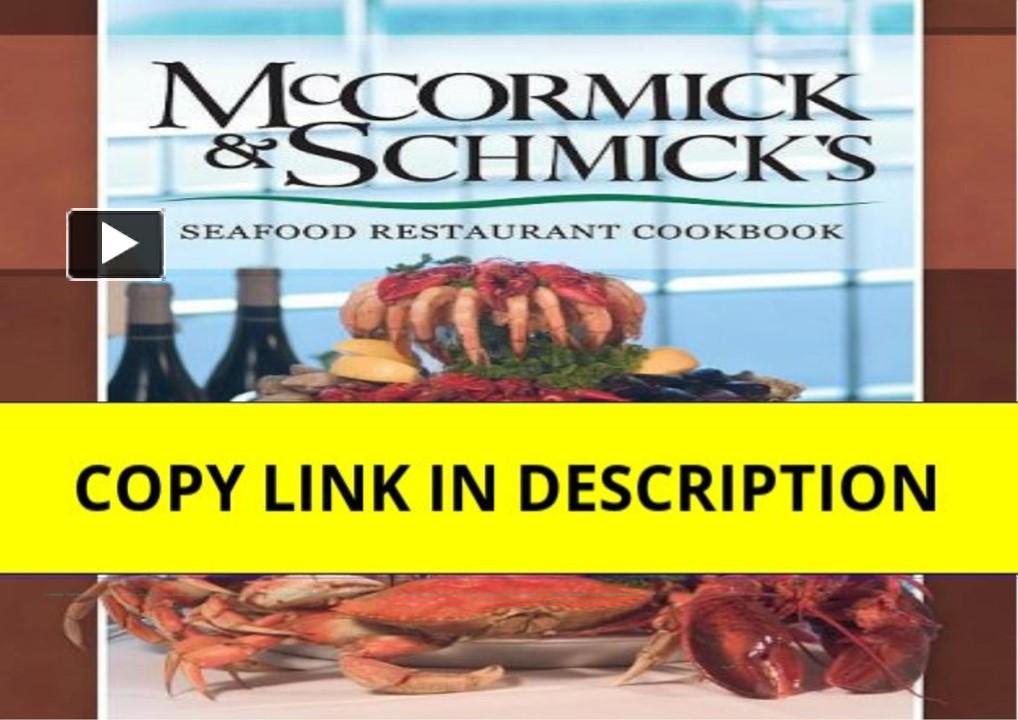 download Mccormick & Schmick's Seafood Restaurant Cookbook presentation ...