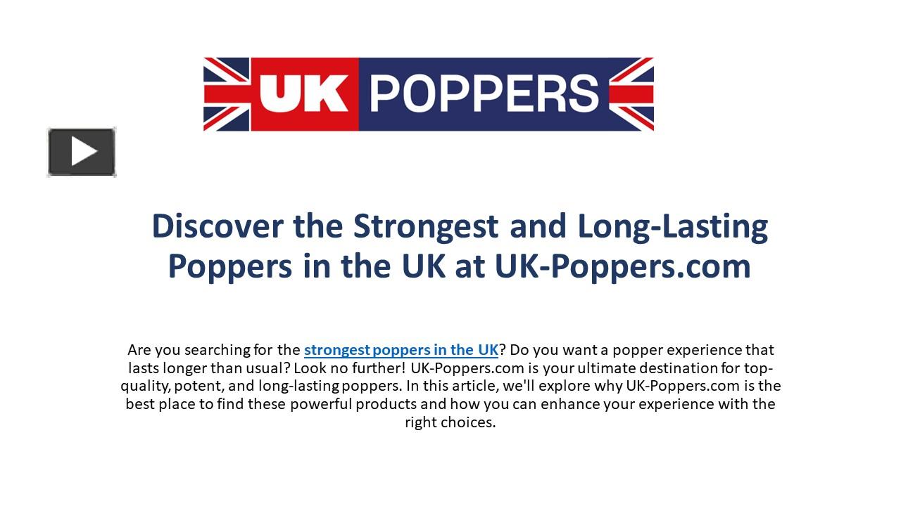 PPT – Long Lasting Popper Online UK PowerPoint presentation | free to ...