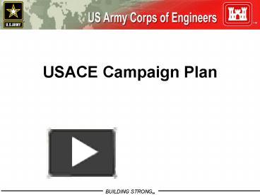USACE Campaign Plan presentation | free to view